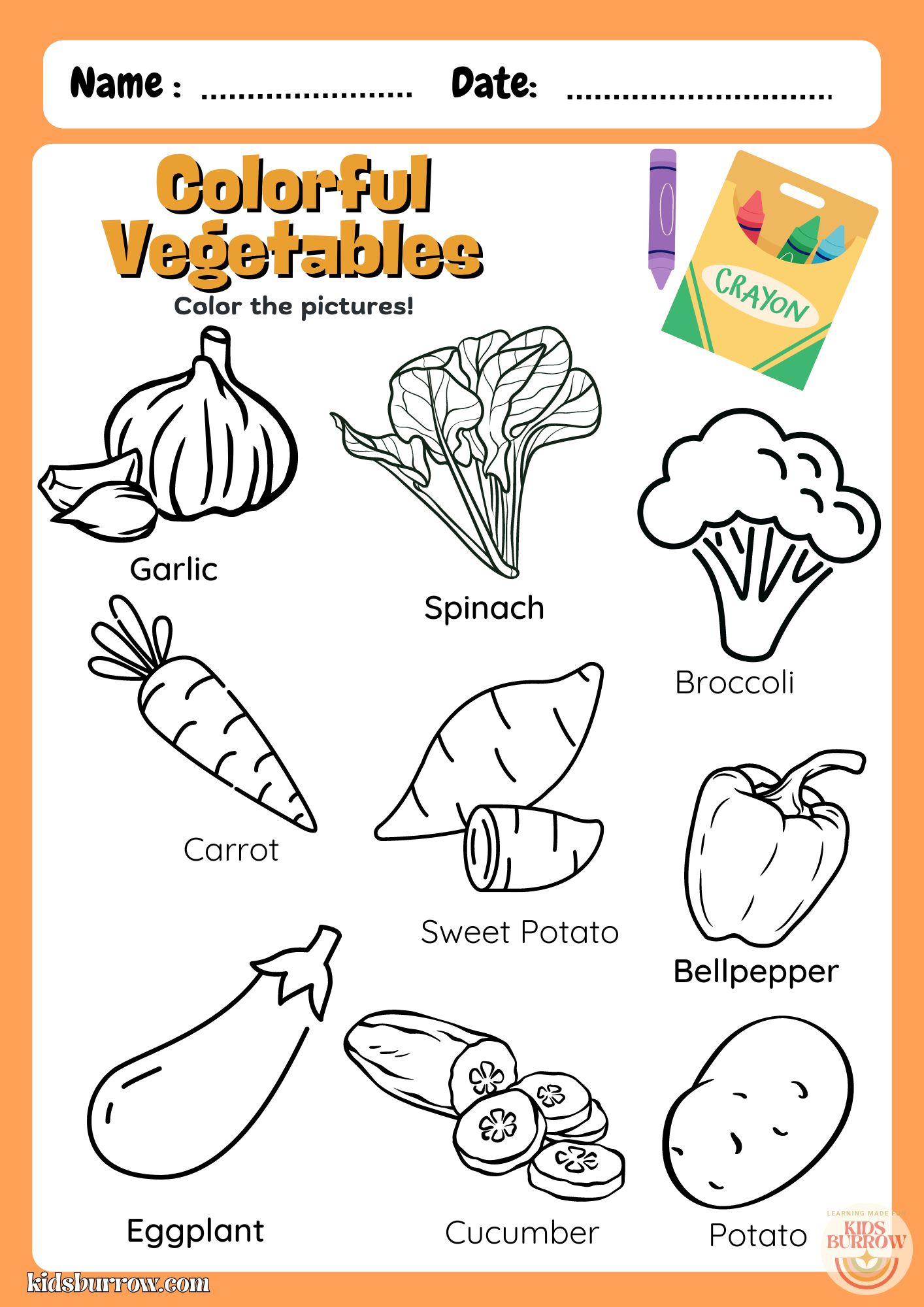 Fruits and Vegetables – kidsburrow.com