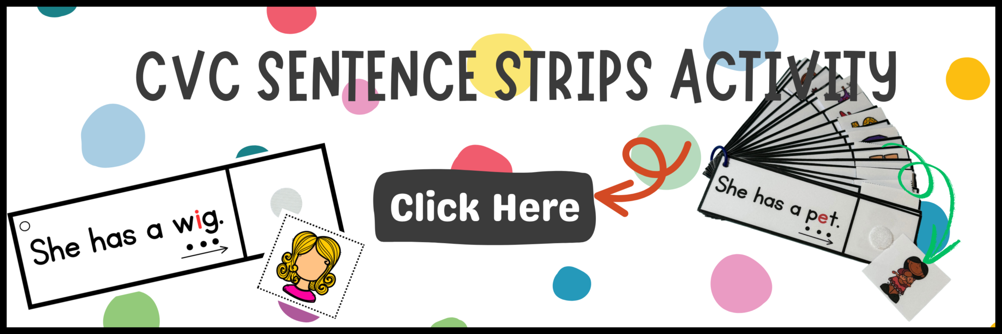 CVC Sentence Strips Activity – kidsburrow.com
